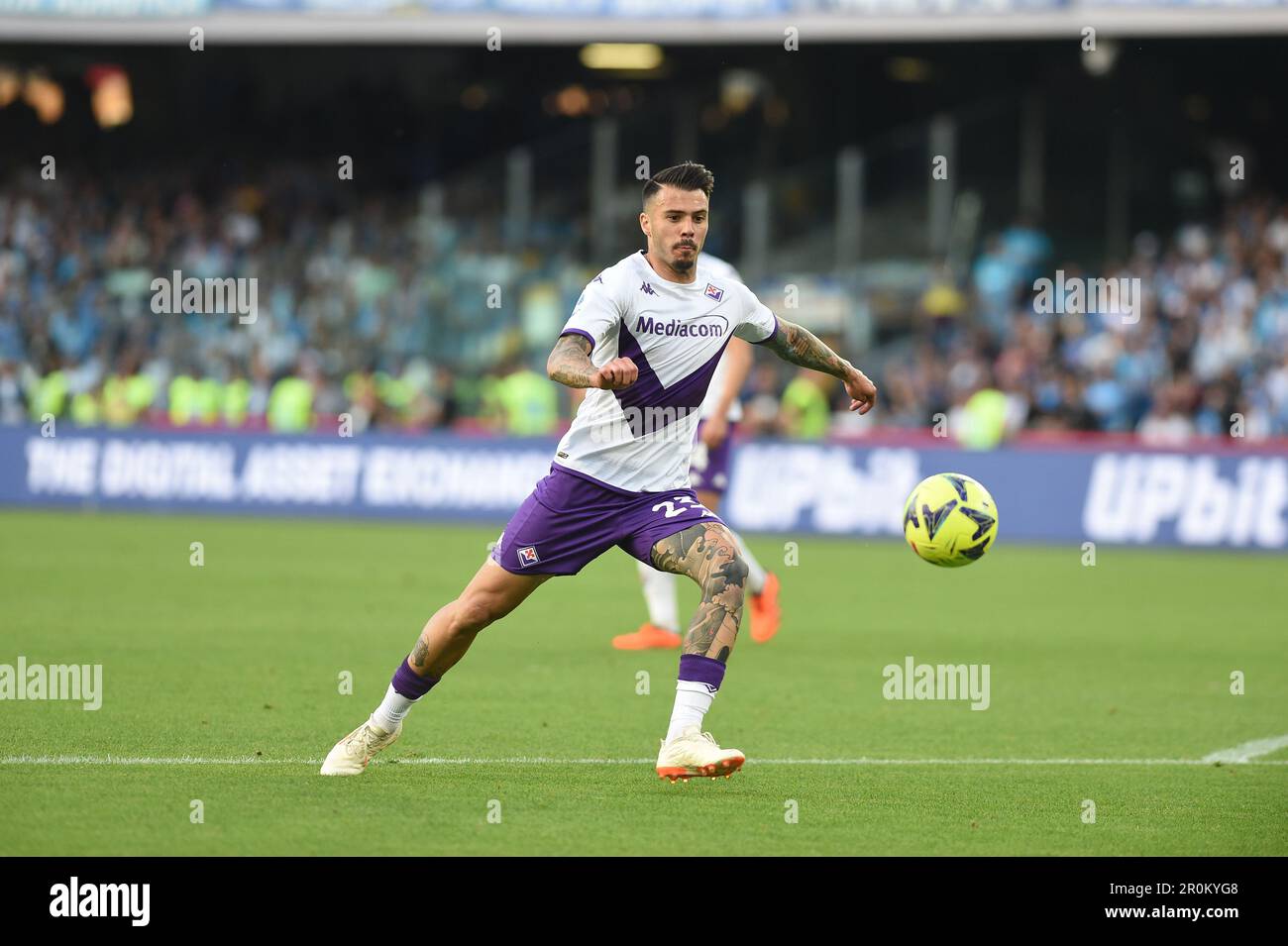 Naples, Italy. 7 May, 2023. Lorenzo Venuti of ACF Fiorentina during the ...