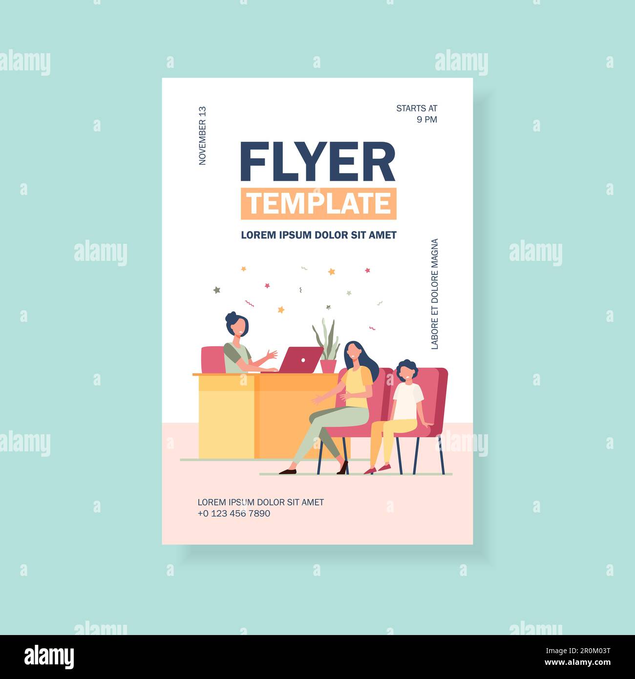 Unhappy mom talking with angry principal director Stock Vector Image ...