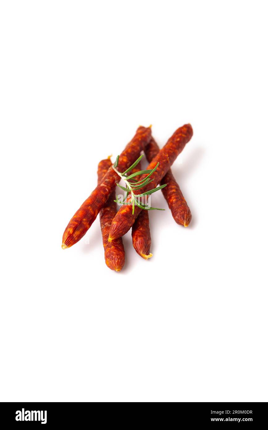 Spanish mini chorizo snack sticks Stock Photo - Alamy