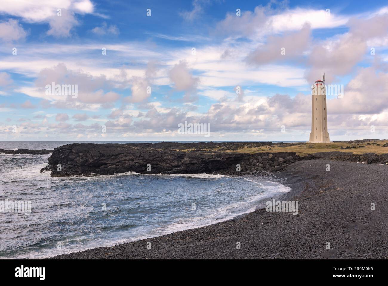 Malarrif lighthouse in Snaefellsjökull national park: Hellnar, Iceland ...