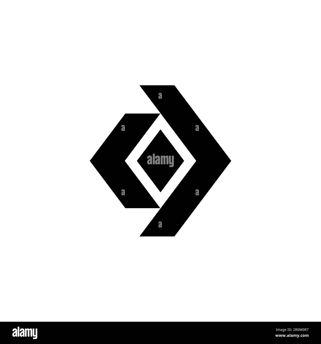 geometric rectangle arrow logo design vector isolated on white ...