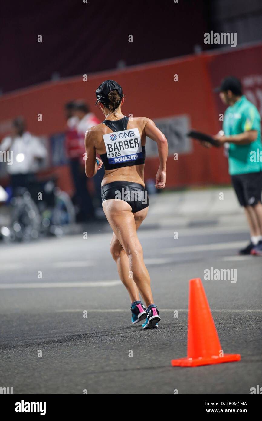 Alana BARBER running the 20 Kilometres Race Walk at the 2019 World ...