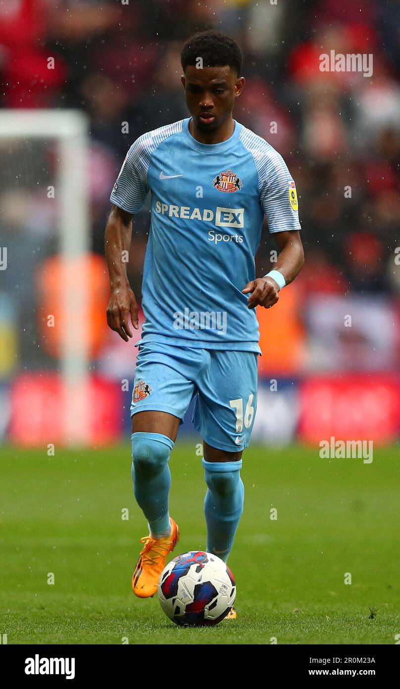 Sunderland's Amad Diallo in action during the Sky Bet Championship ...