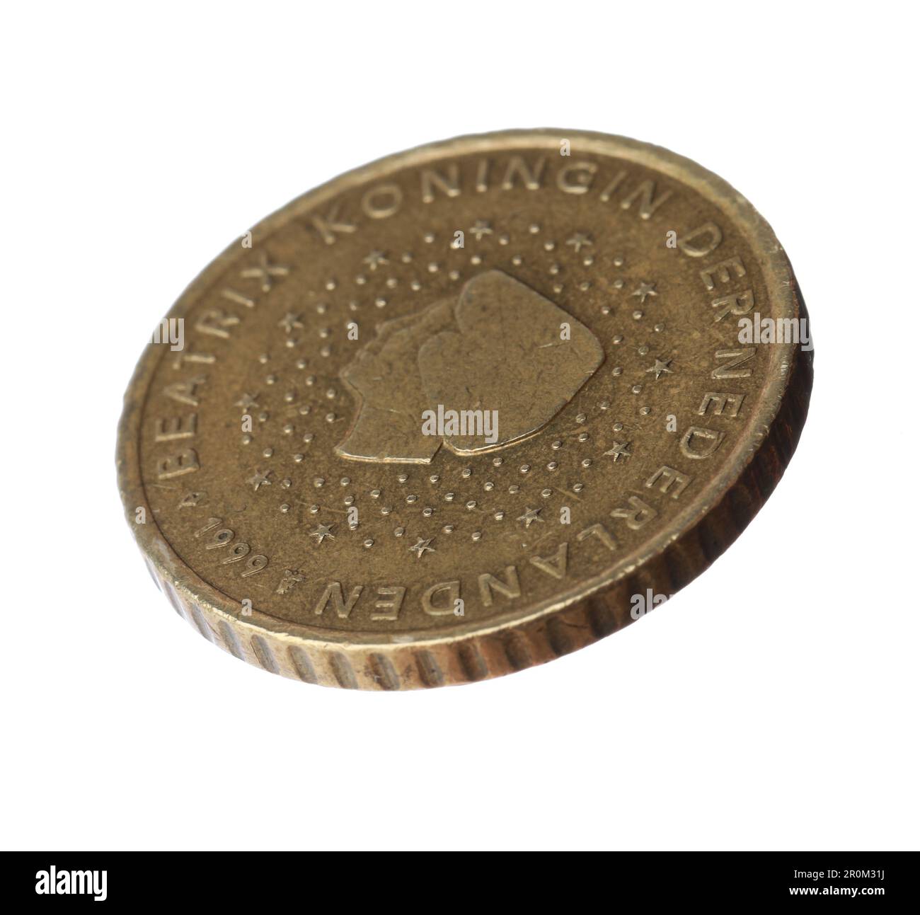 Beautiful euro cent coin isolated on white, back view Stock Photo - Alamy