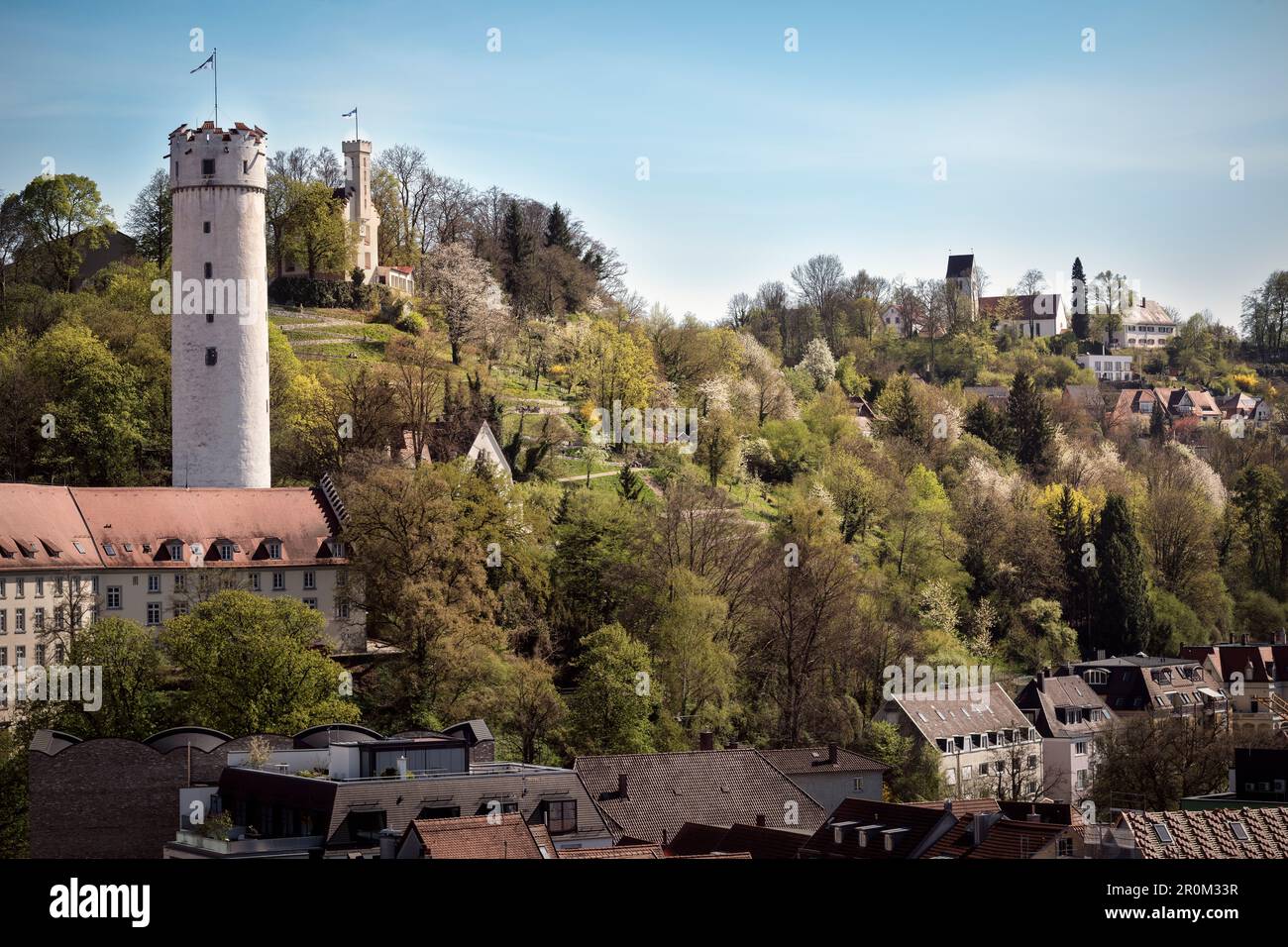 View at Mehlsack Tower and Veits Castle, Ravensburg, Baden-Wuerttemberg ...