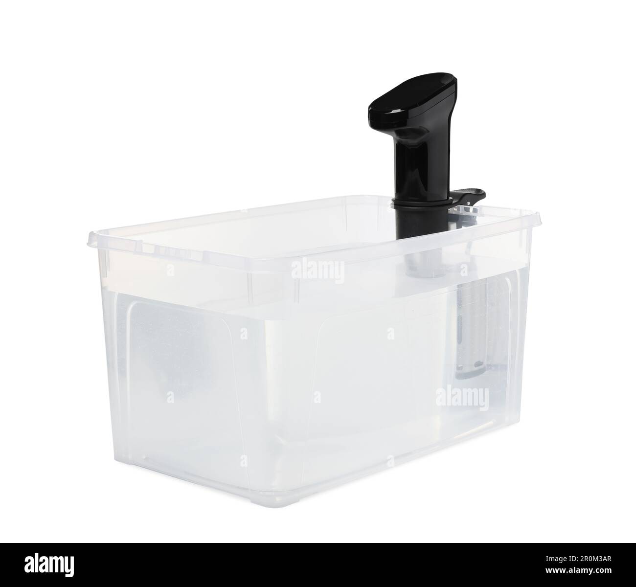 Thermal immersion circulator in plastic container with water isolated ...