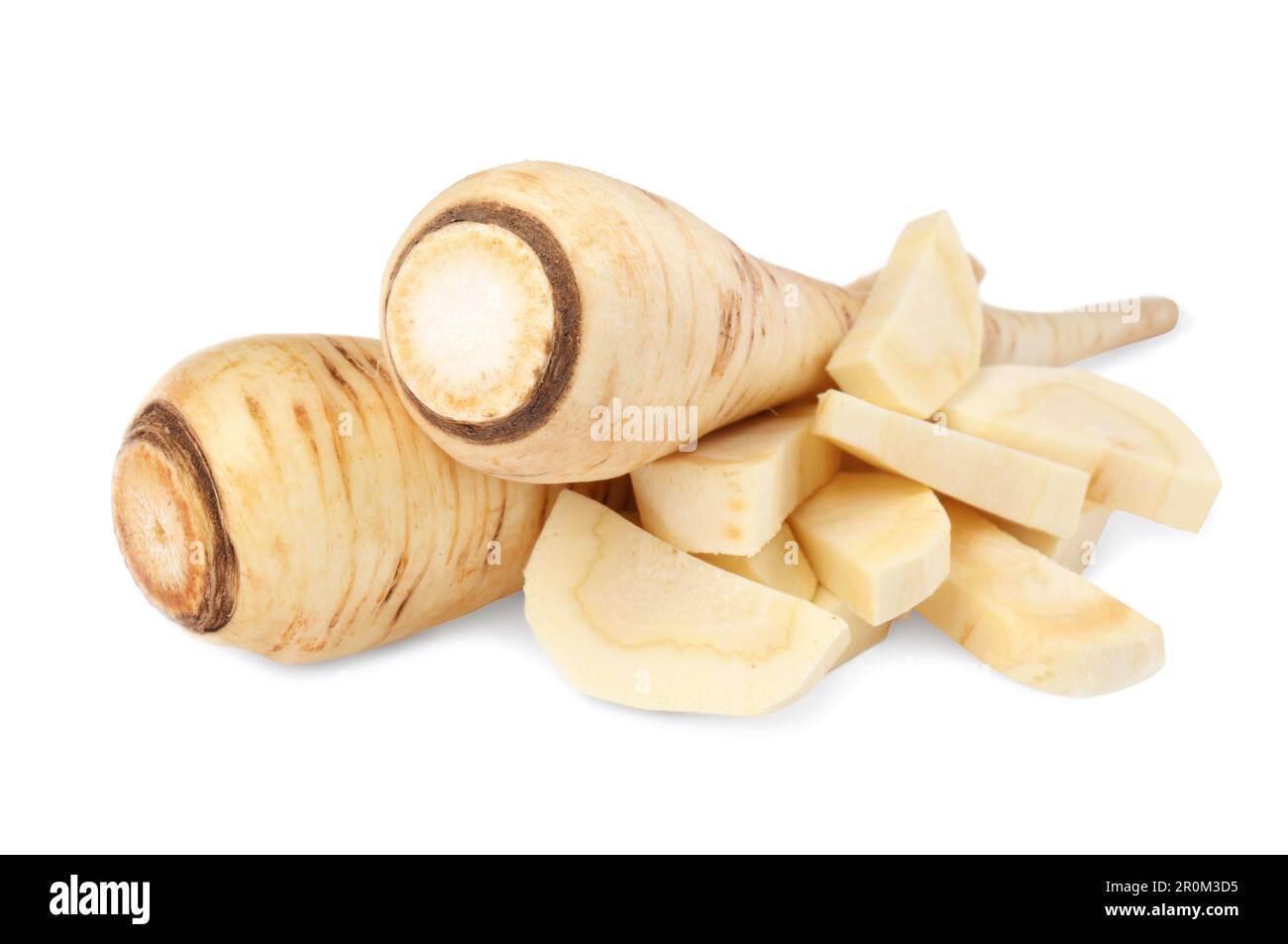 Tasty fresh ripe parsnips on white background Stock Photo - Alamy