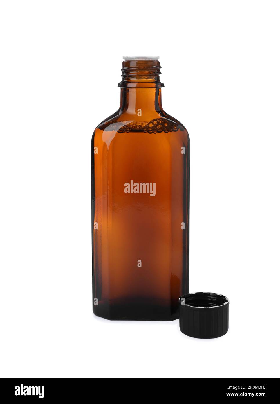 Bottle of syrup isolated on white. Cough and cold medicine Stock Photo ...