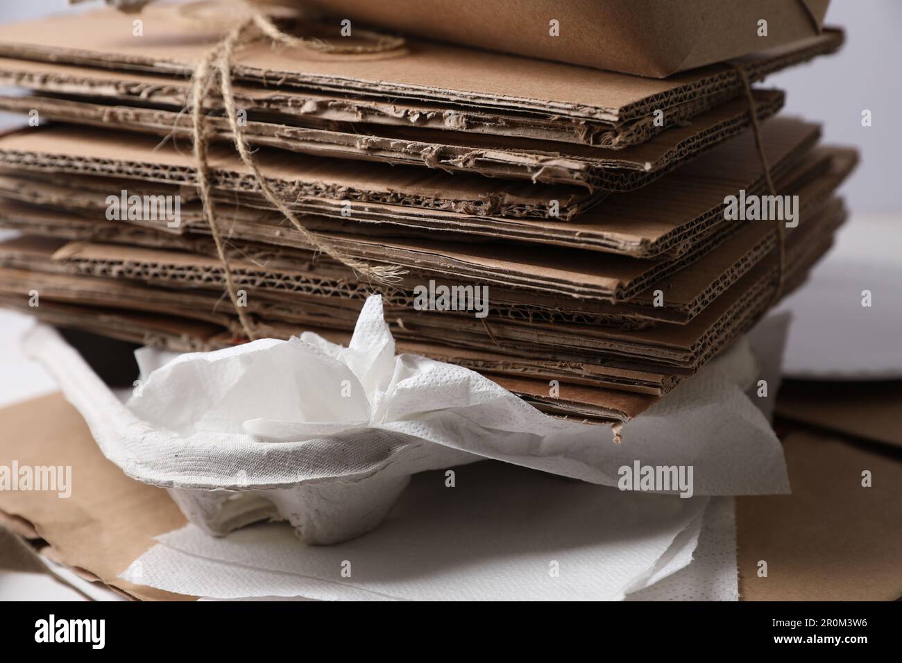 Stack of different waste paper, closeup view Stock Photo - Alamy