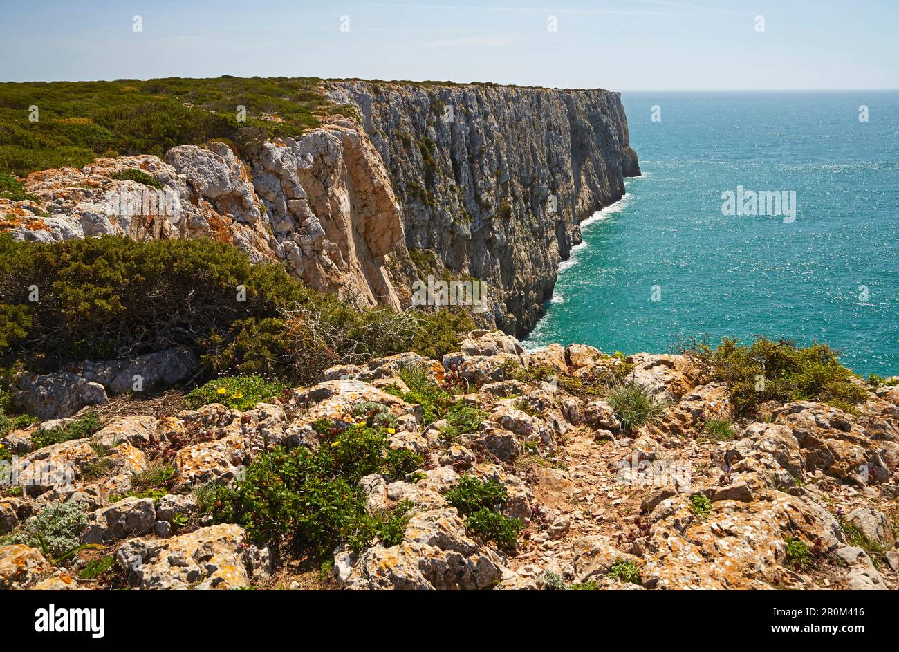 Steep coast near Sagres, Parque Natural do Sudoeste Alentejano e Costa ...