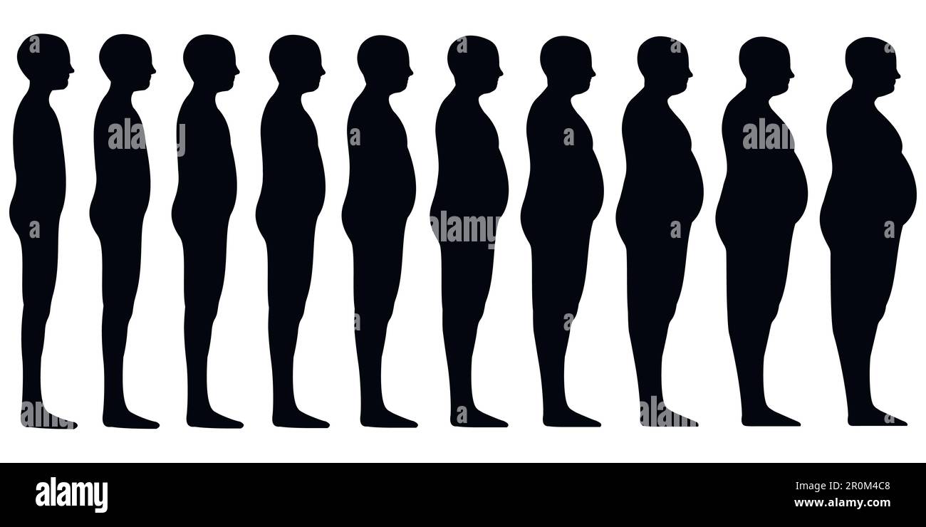 Silhouette obese Black and White Stock Photos & Images - Alamy