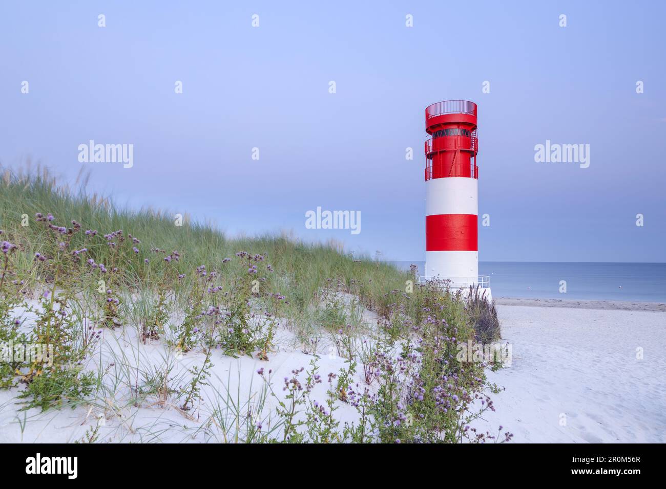 Lighthouse on the beach on the North Sea island Helgoland, Schleswig ...