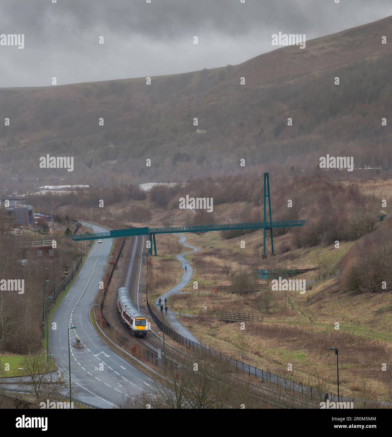 Transport For Wales class 170 Bombardier Turbostar train on the Ebbw ...