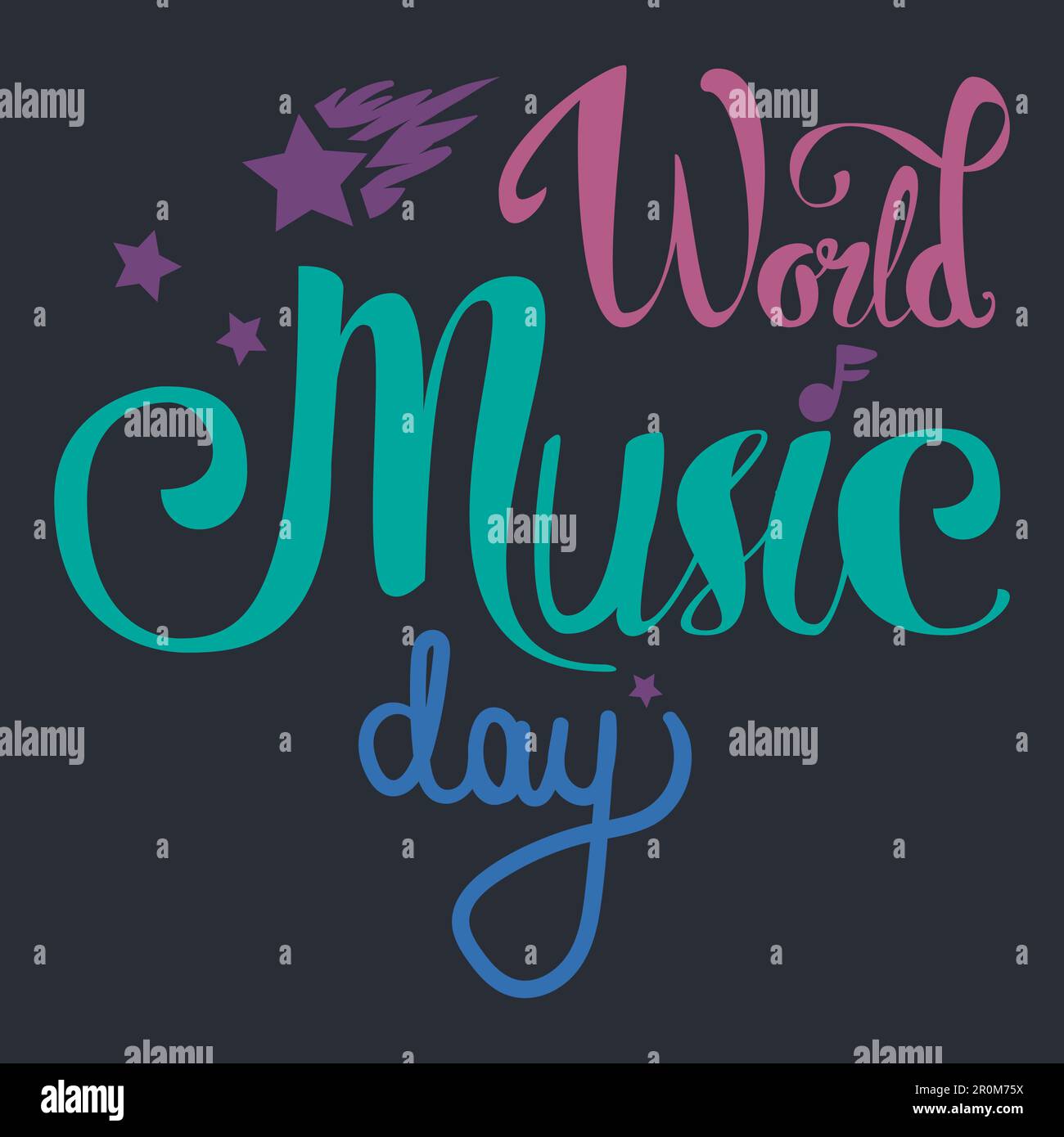 Vintage Musical Lettering for Banner and Badge. Sticker, Poster ...