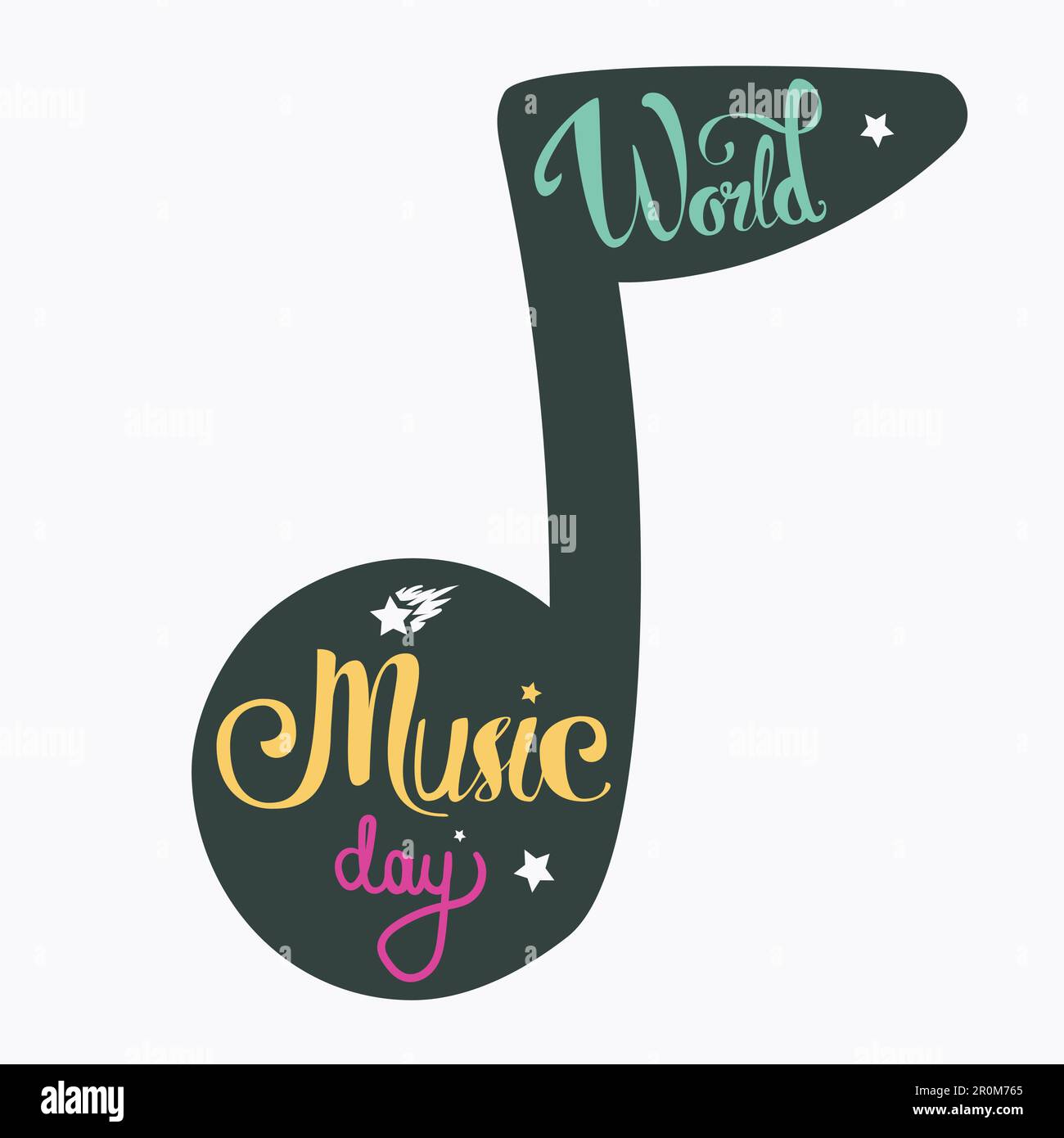 Vintage Musical Lettering for Banner and Badge. Sticker, Poster ...