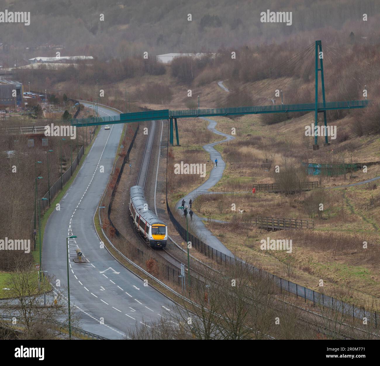 Transport For Wales class 170 Bombardier Turbostar train on the Ebbw ...
