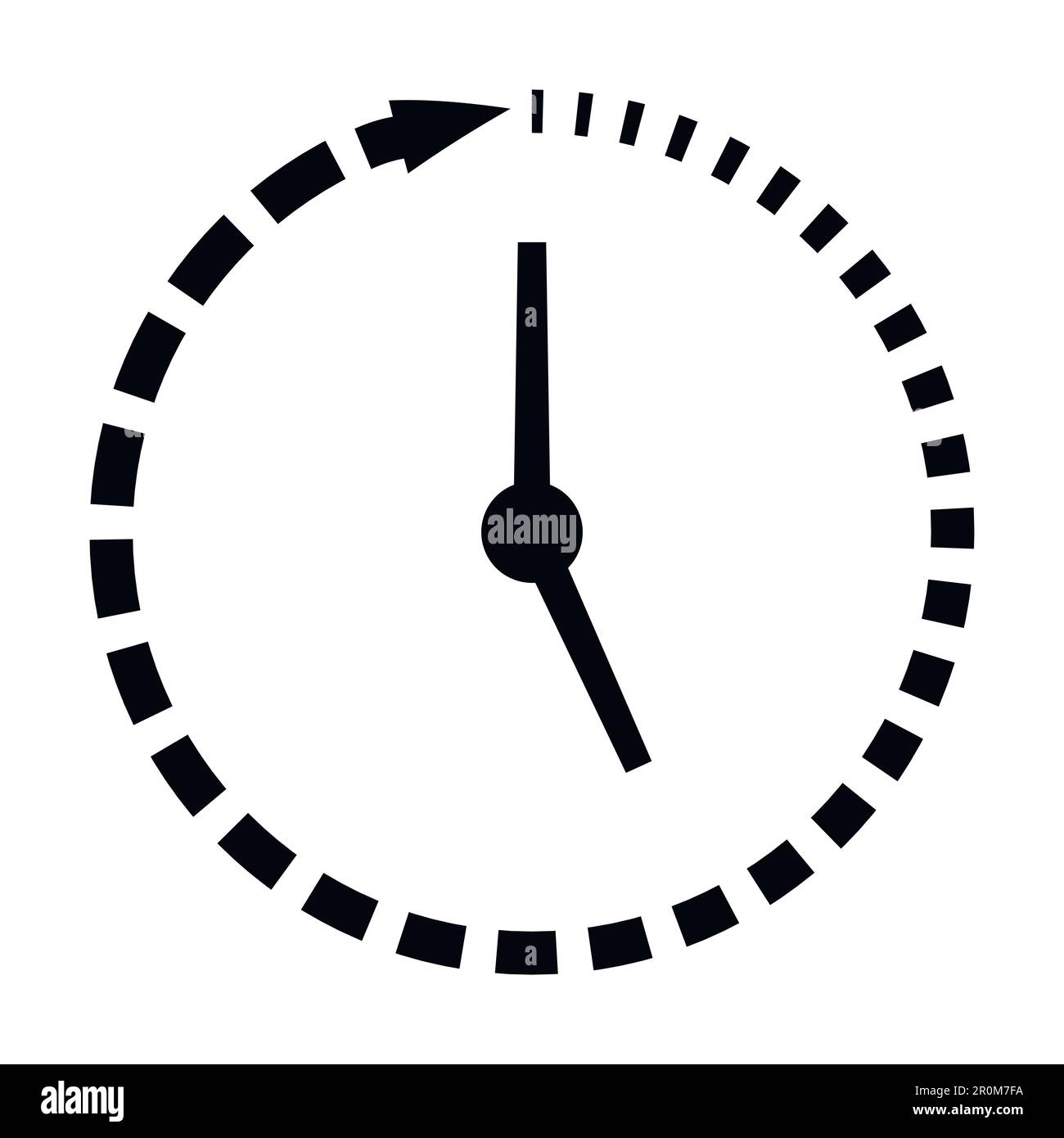 Passage of time icon, clock missing time, vector concept fast lifestyle ...