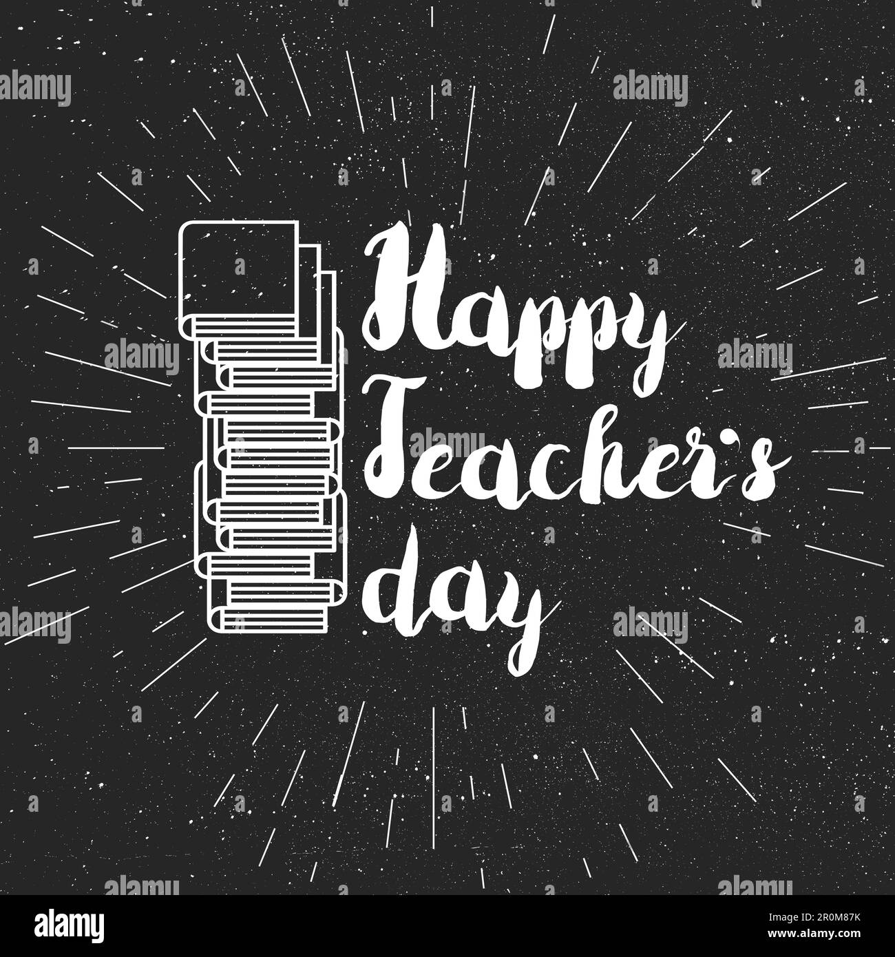 Happy Teacher's Day Celebration Banner With Text. Vector Stock Vector ...