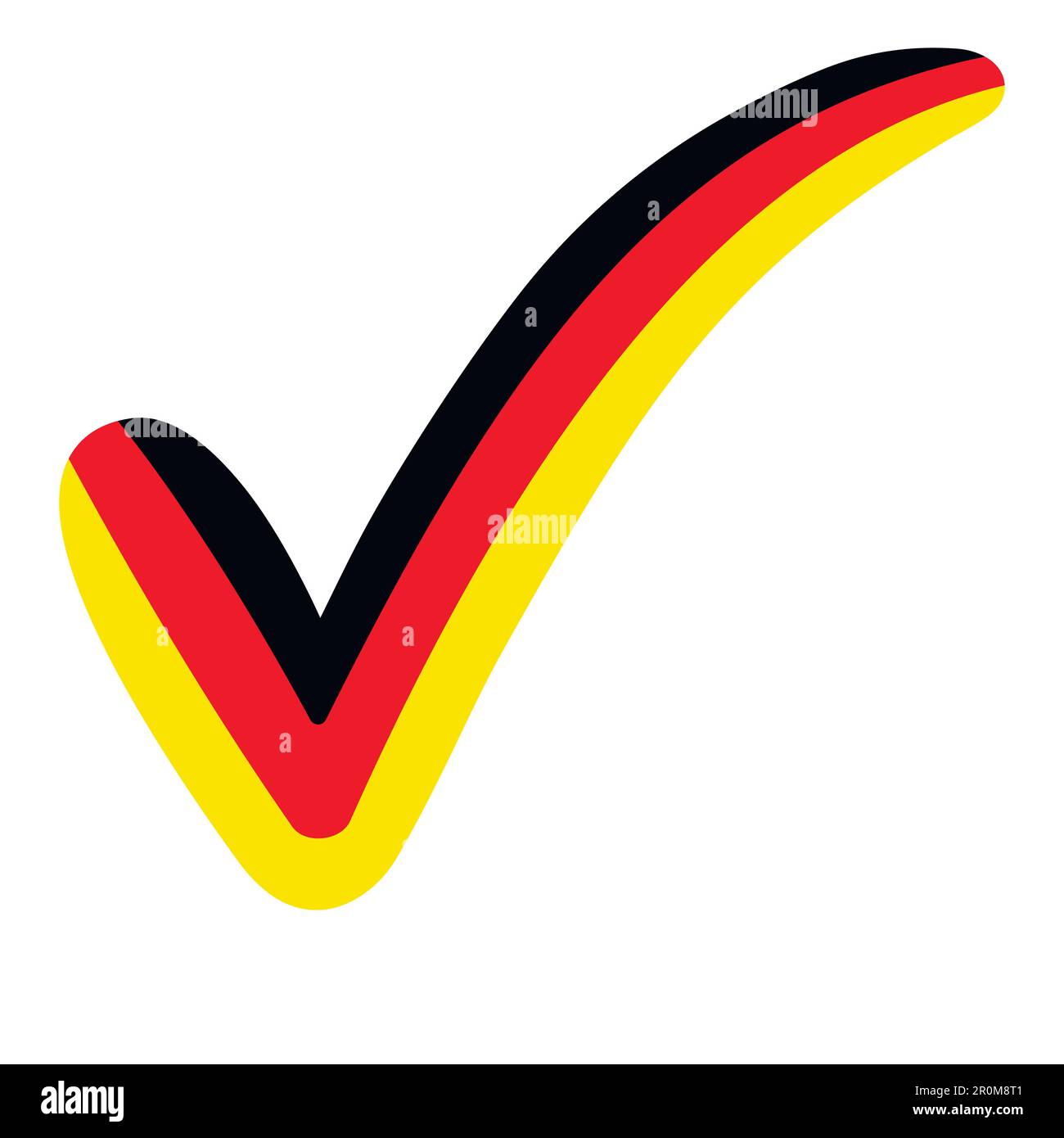 check mark style Germany flag symbol elections, voting and approval ...