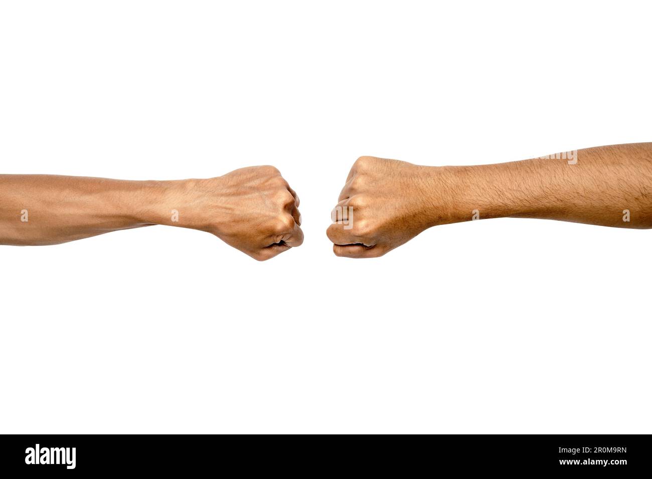 The hand gesture of friendship is isolated over white background Stock ...