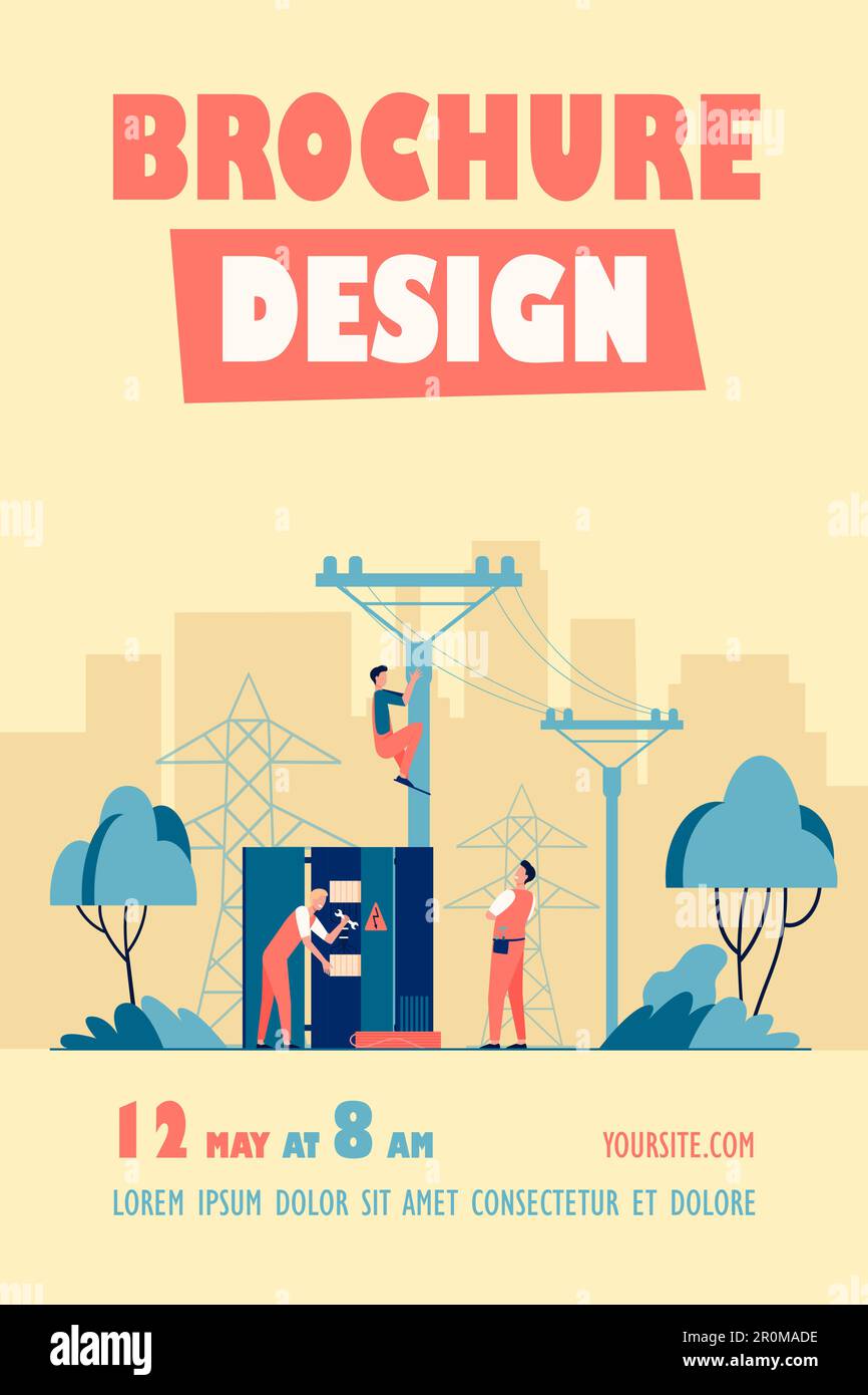 Technicians repairing generator transformer Stock Vector Image & Art ...