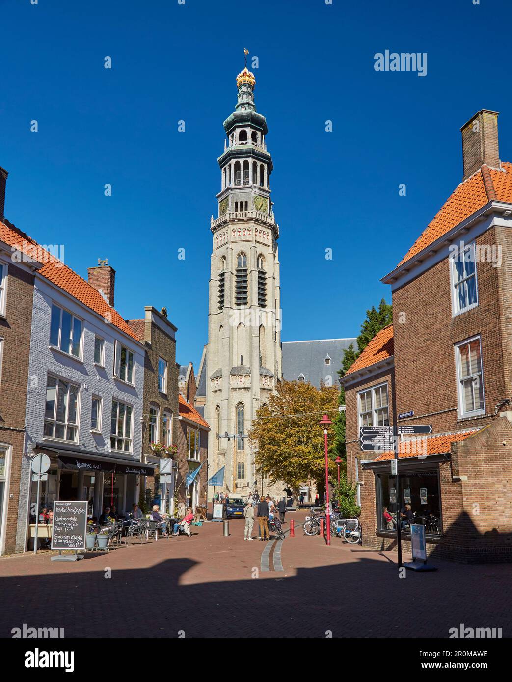 The Lange Jan in Middelburg, Walcheren peninsula, Zeeland province ...