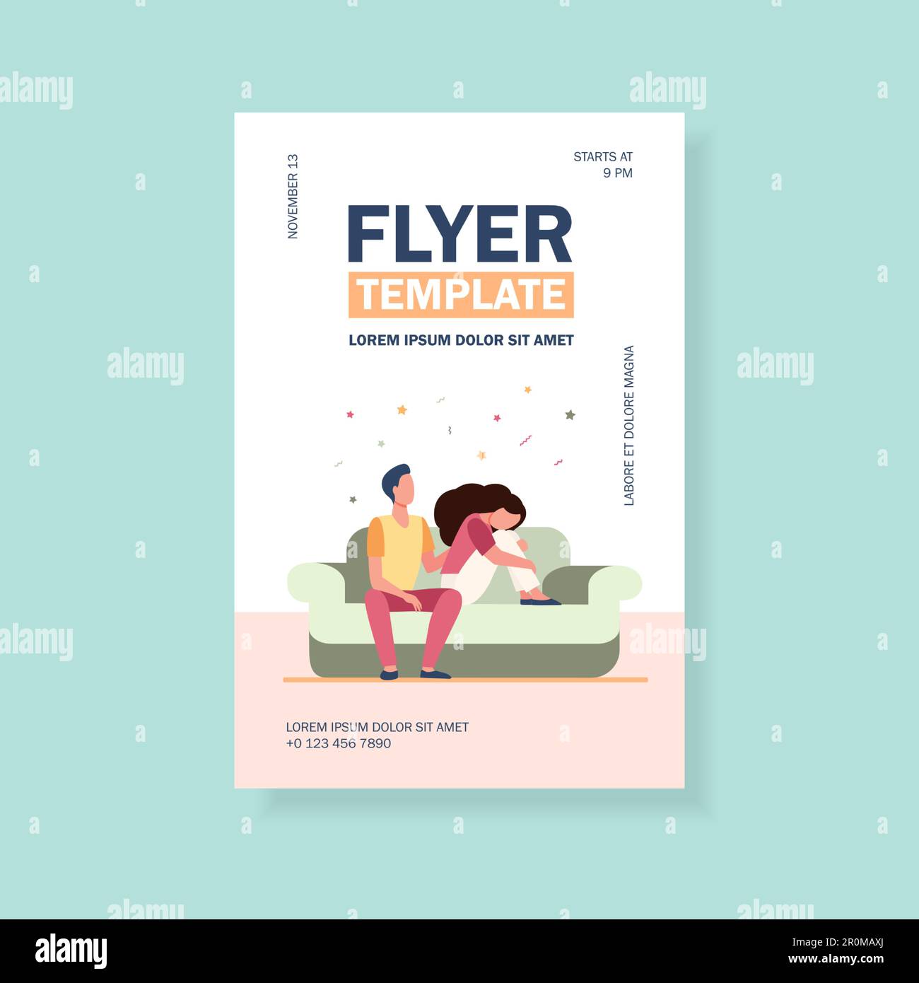 Boyfriend holding shoulder and consoling sad woman Stock Vector Image ...