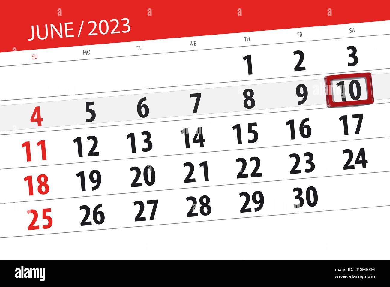 Calendar 2023, deadline, day, month, page, organizer, date, June ...