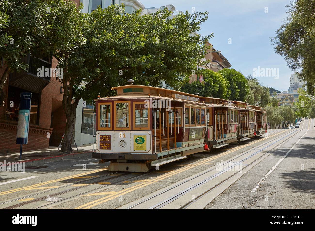 Cable car near final stop in San Francisco, California, USA Stock Photo ...