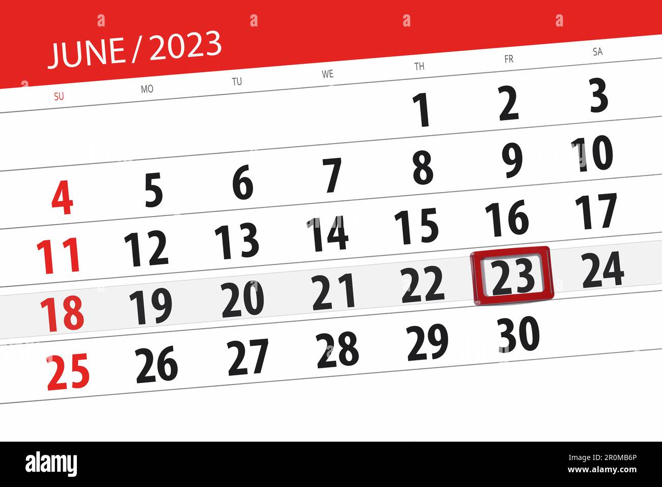 Calendar 2023, deadline, day, month, page, organizer, date, June ...