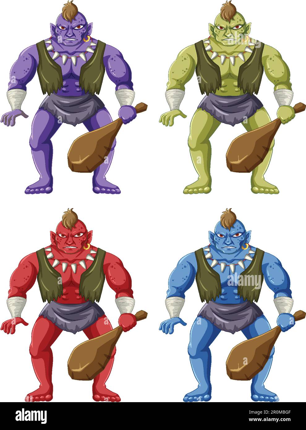 Set of troll cartoon character illustration Stock Vector Image & Art ...