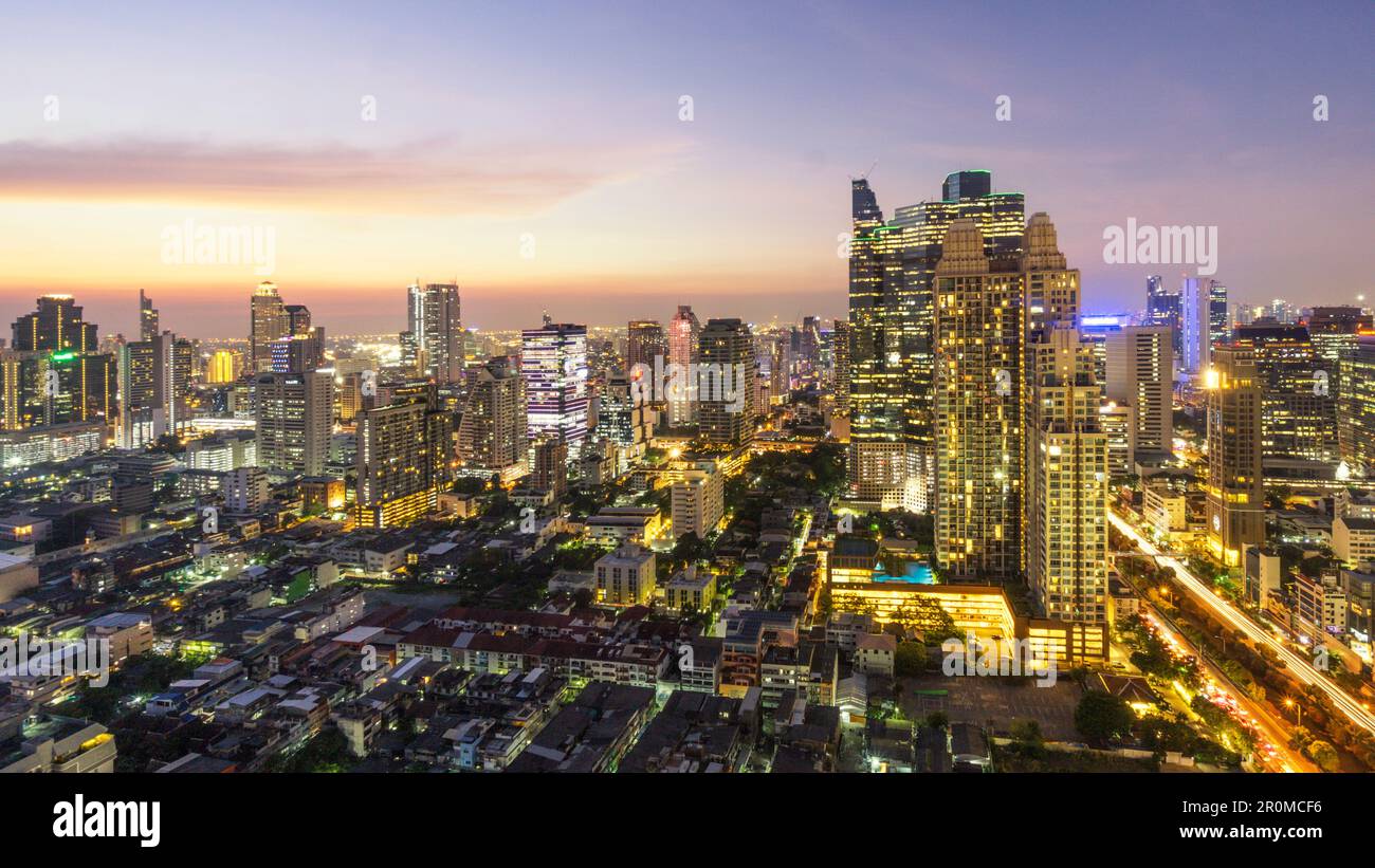 Bangkok skyline, Sathorn district, Thailand Stock Photo - Alamy