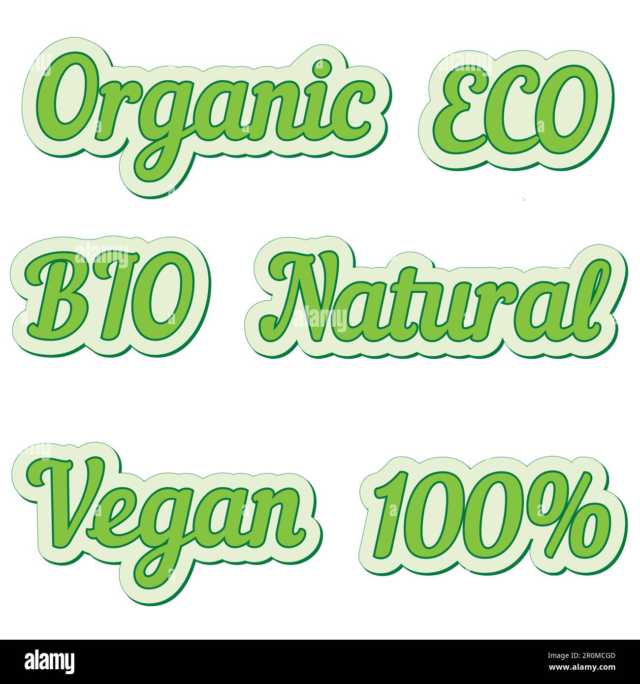 Set sticker, eco friendly and organic food labels, vector collection of ...
