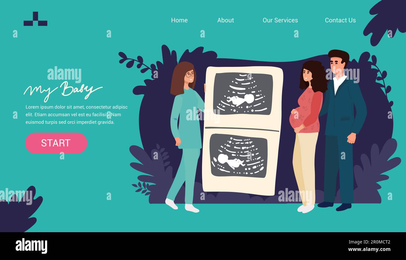 Pregnancy healthcare and support concept. Set of pregnant woman feeling ...