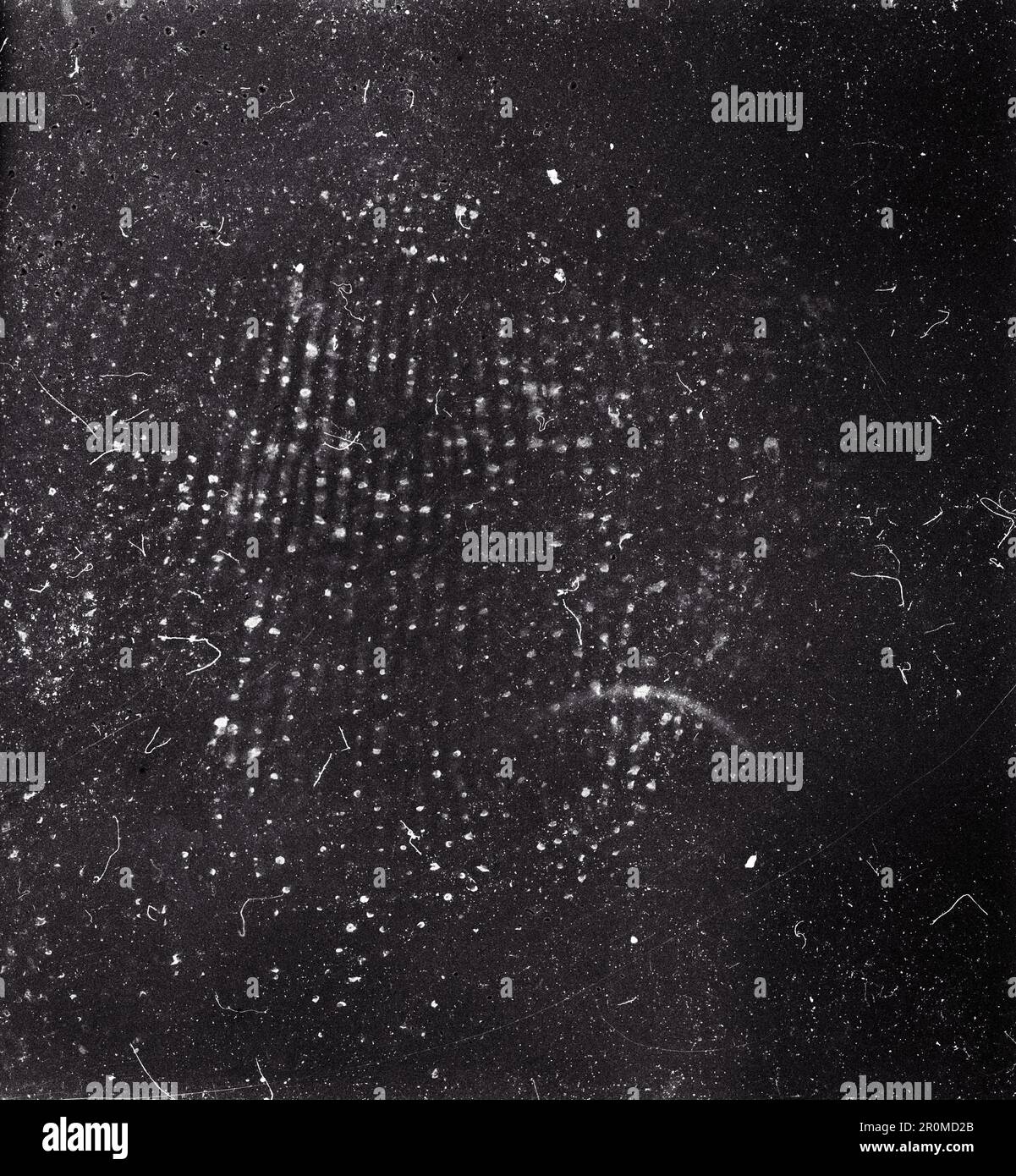 Blank grained film strip texture background with heavy grain, dust and ...