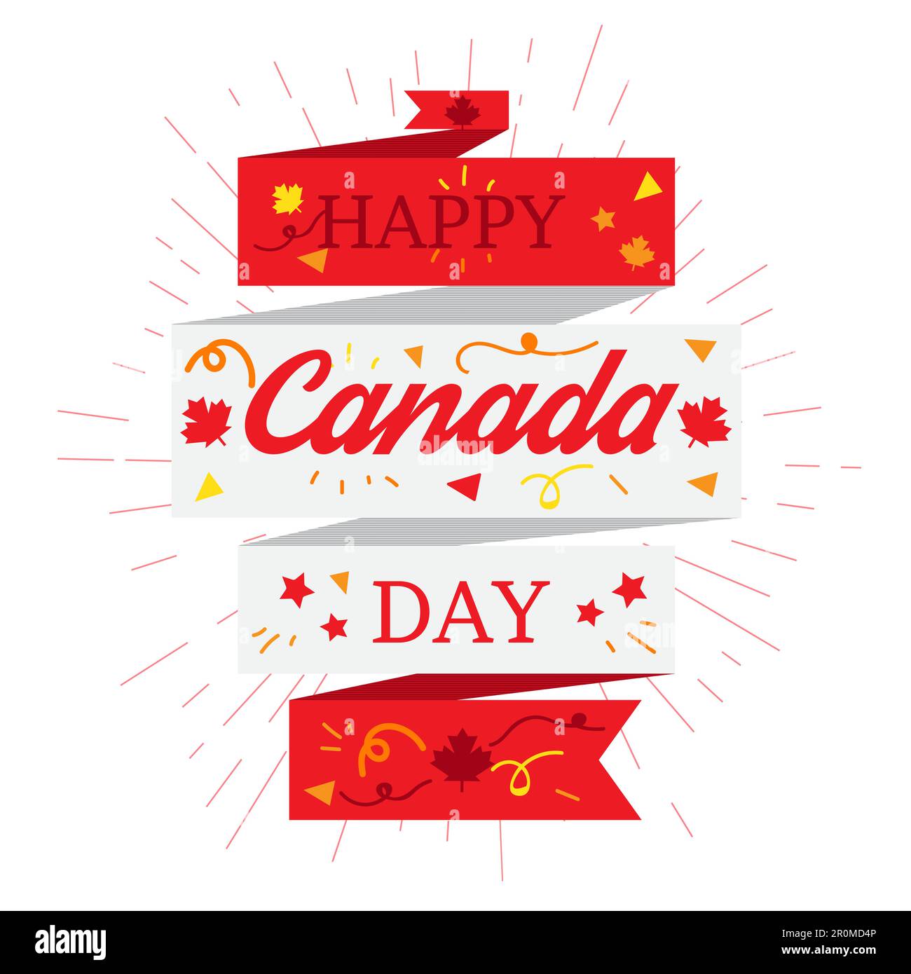 Happy Canada Day Celebration Banner. 1st July Holiday. Vector Stock ...