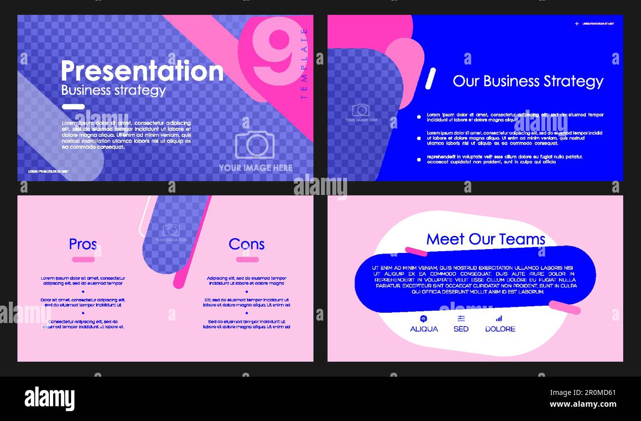 Creative presentation templates elements on a purple background. Vector ...