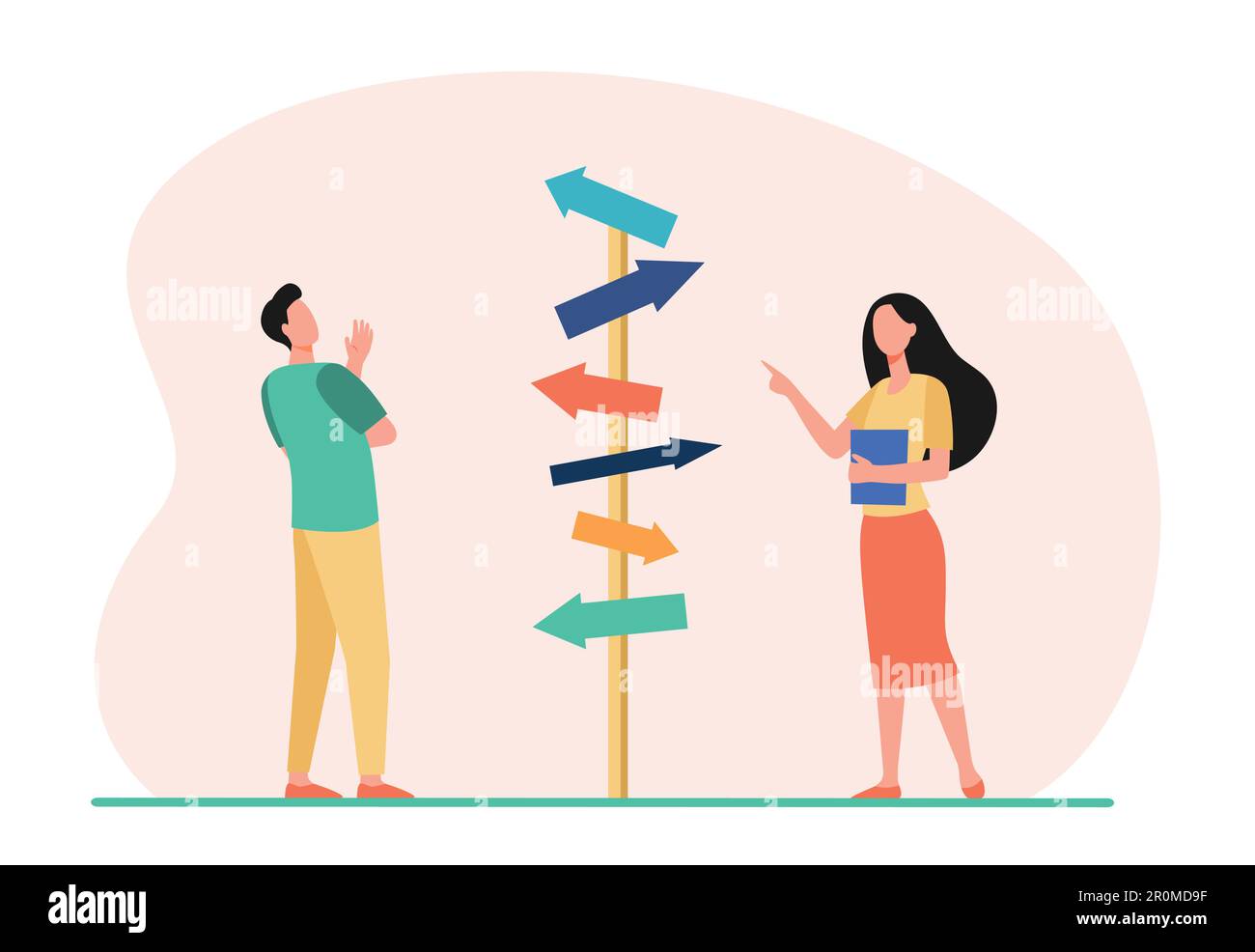 Woman path confused Stock Vector Images - Alamy