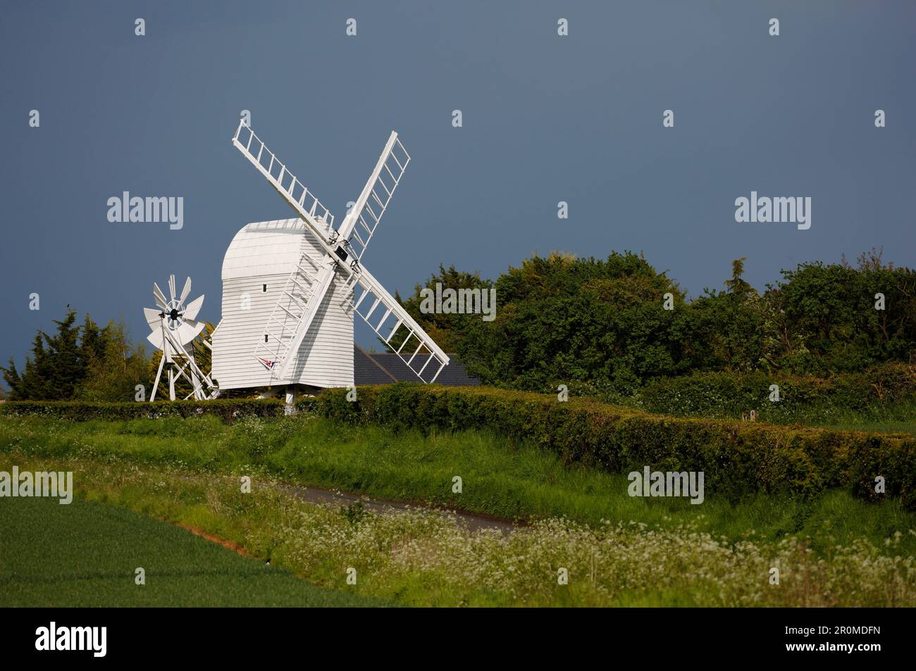 Great Chishill windmill, one of the few surviving open trestle post ...