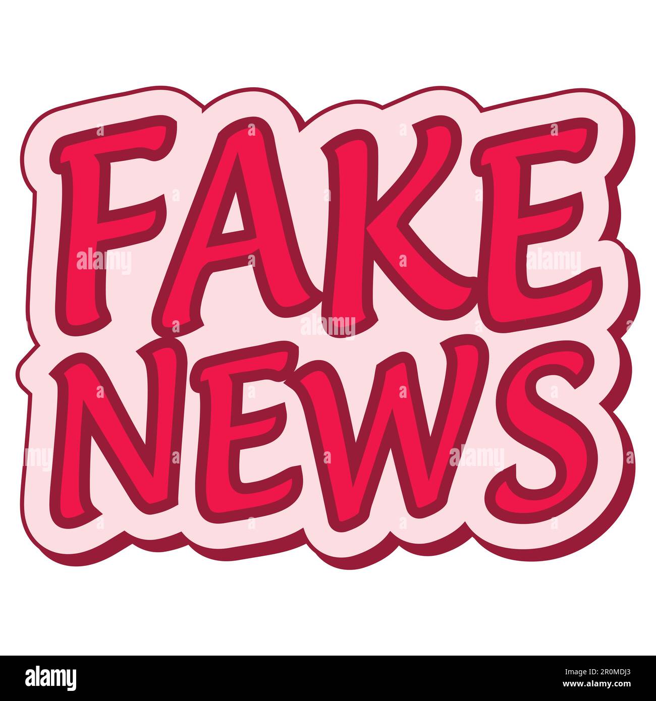 fake news sticker retro speech balloon, fake news label, pop art Stock ...