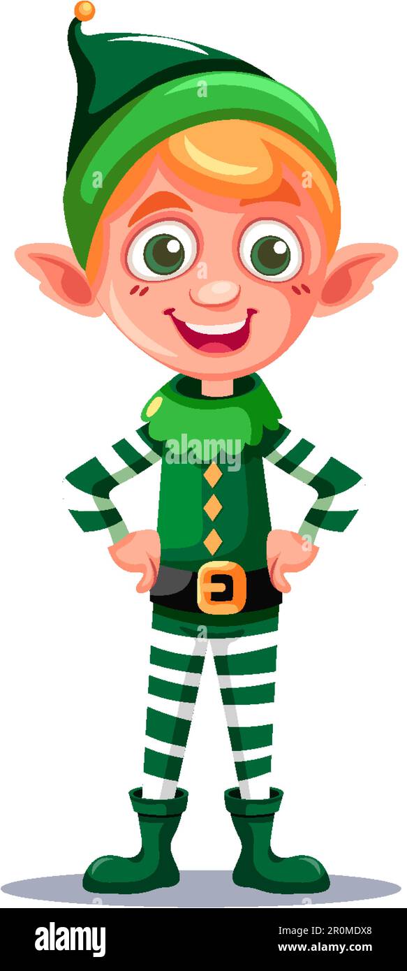 Cute Elf Cartoon Character Vector illustration Stock Vector Image & Art ...