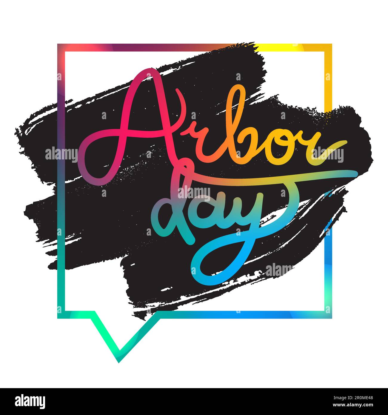 Save Our Planet Concept. Arbor Day Greeting for sticker, banner and ...