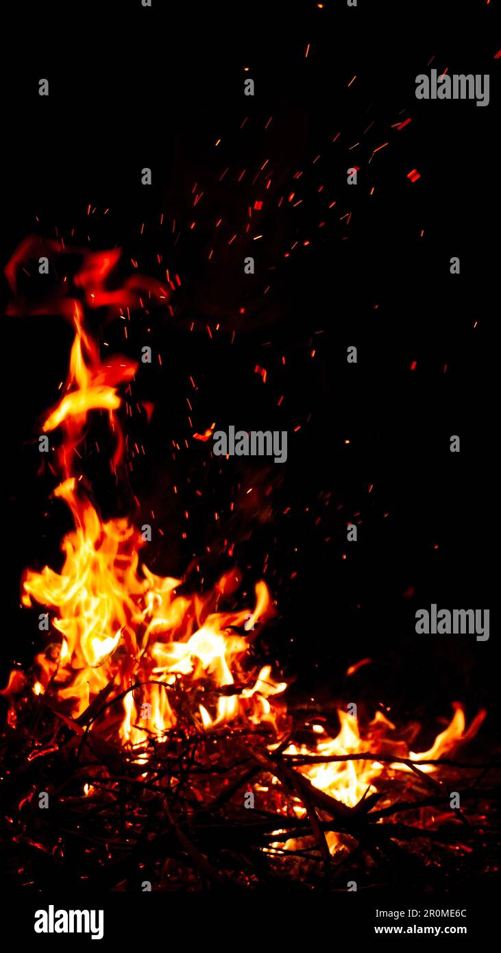Flying sparks fire smoke abstract hi-res stock photography and images ...