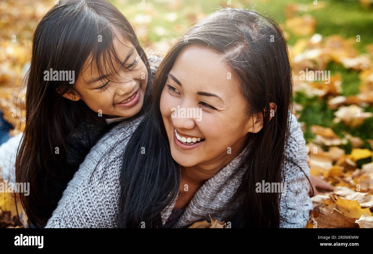 First rule of autumn Play in the leaves. an adorable little girl enjoying an autumn day outdoors ...