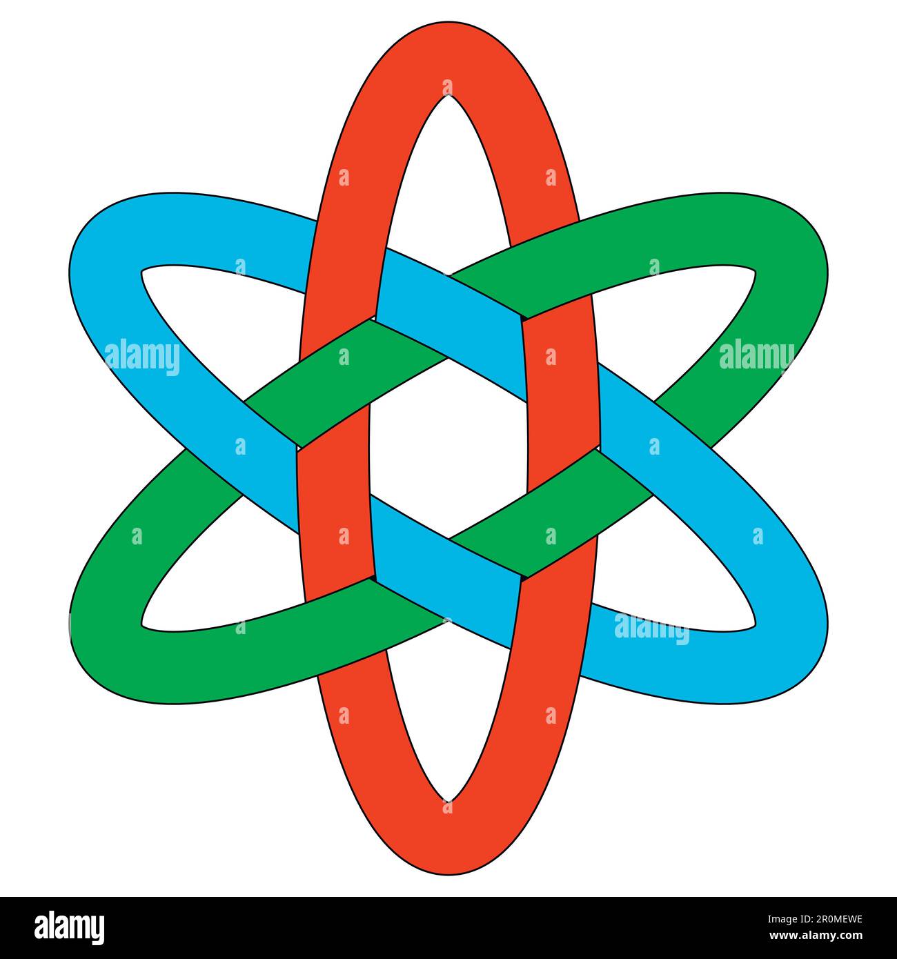 Template logo RGB interlocking ovals weave ellipses Stock Vector Image ...