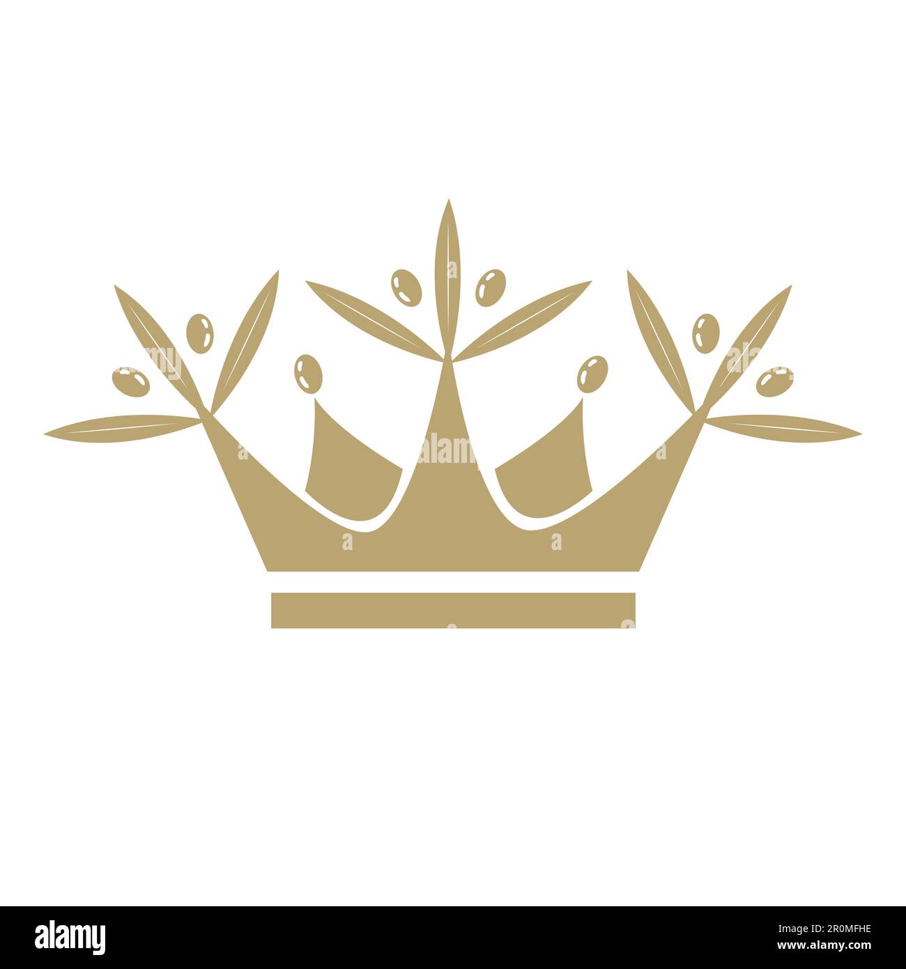 Crown with olive fruits and leaves. Premium Olive Oil Logo Template ...