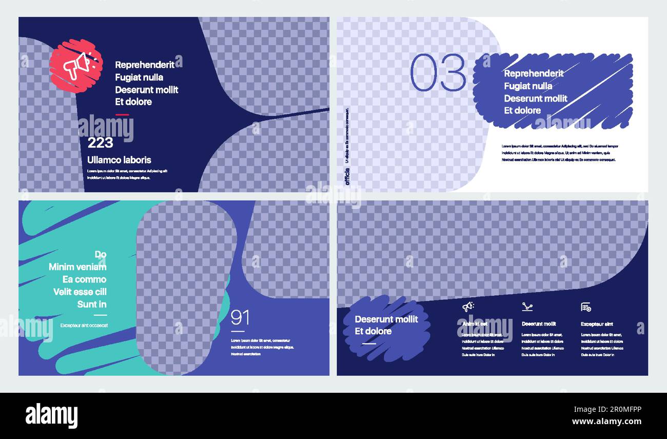 Creative presentation templates elements on a purple background. Vector ...