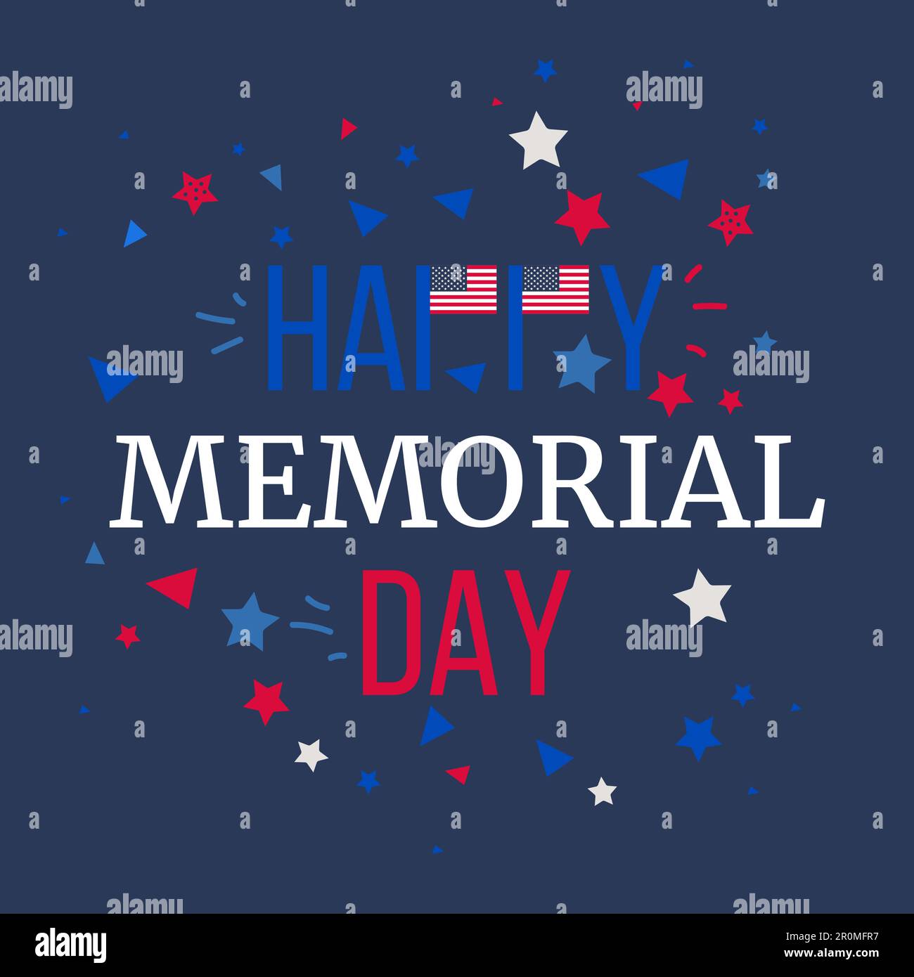 Memorial Day Banner with american flag. Vector Stock Vector Image & Art ...