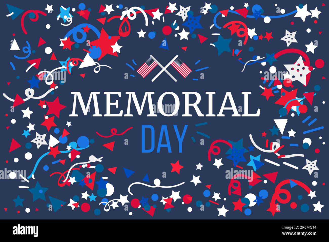 Memorial Day Banner with american flag. Vector Stock Vector Image & Art ...