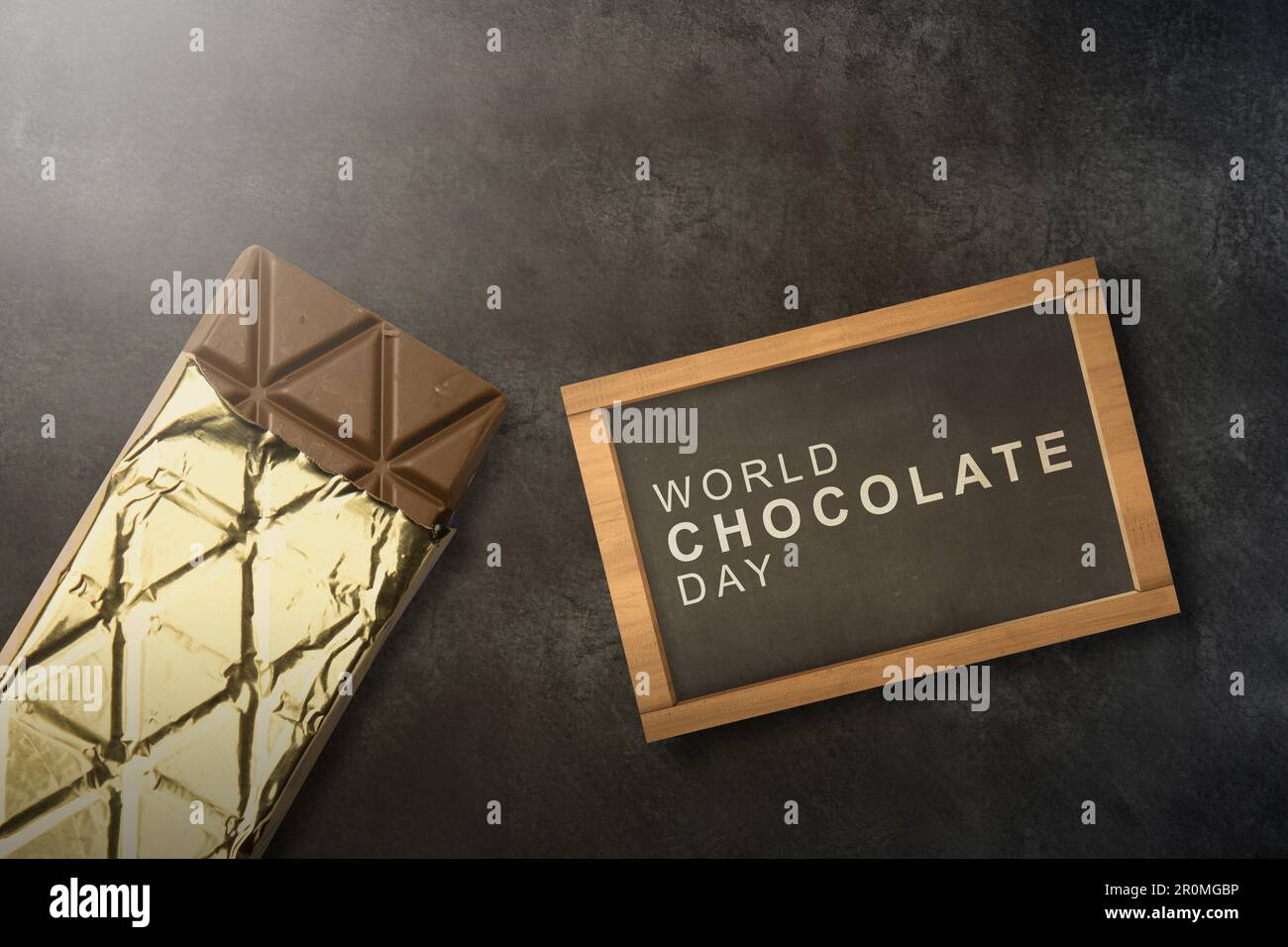 Chocolate bar. World chocolate day concept Stock Photo - Alamy